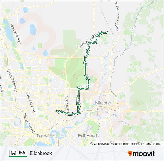 955 Route: Schedules, Stops & Maps - Ellenbrook (Updated)