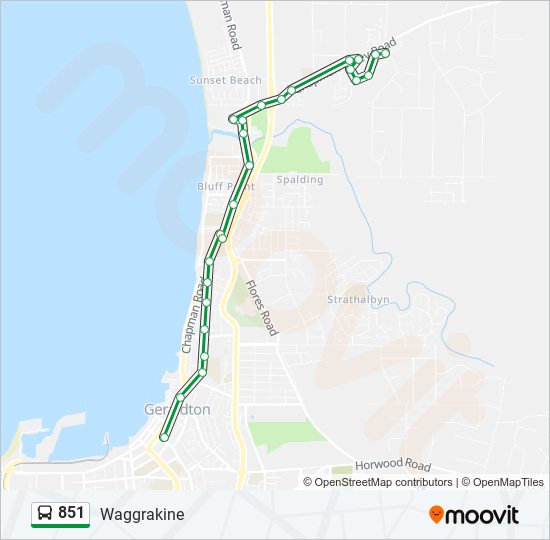 851 Route: Schedules, Stops & Maps - Waggrakine (Updated)