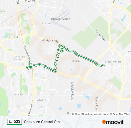 523 Route: Schedules, Stops & Maps - Cockburn Central Stn (Updated)