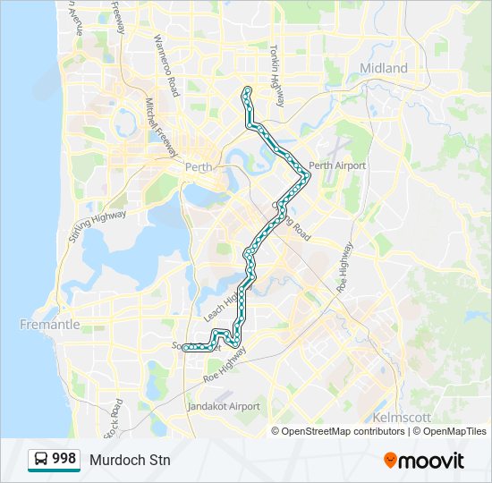 998 Route: Schedules, Stops & Maps - Murdoch Stn (Updated)