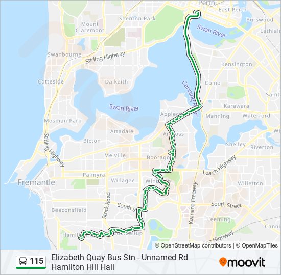 115 Route Schedules Stops Maps Hamilton Hill Updated 