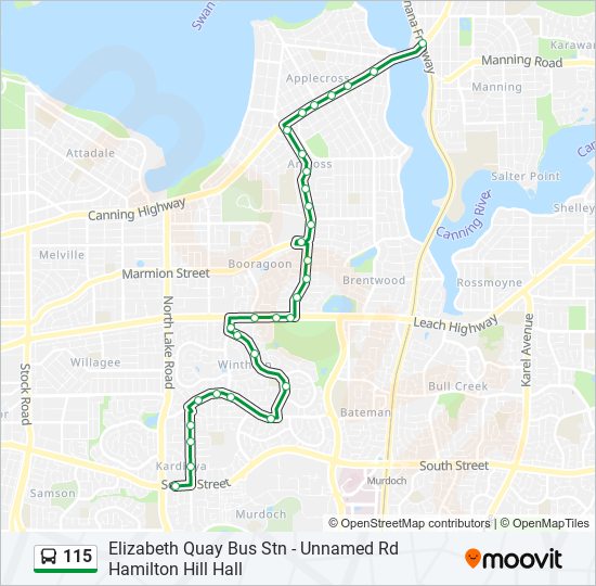 115 Route: Schedules, Stops & Maps - Kardinya (Updated)