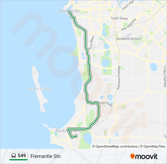 549 Route: Schedules, Stops & Maps - Fremantle Stn (Updated)