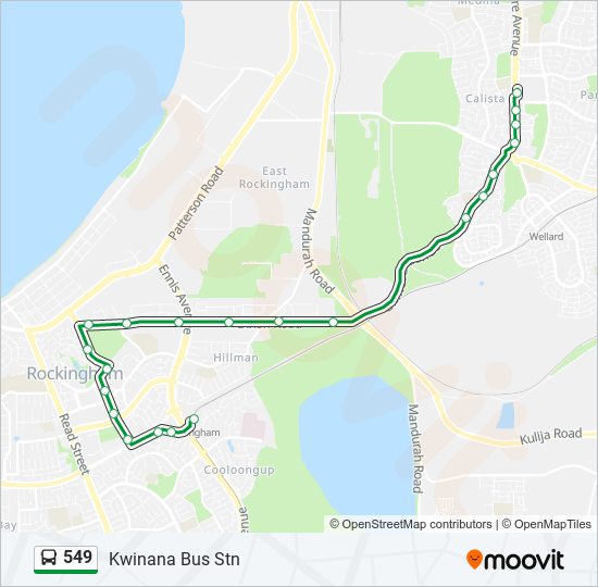 549 Route: Schedules, Stops & Maps - Kwinana Bus Stn (Updated)