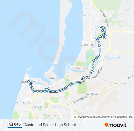 845 Route: Schedules, Stops & Maps - Australind Senior High School ...
