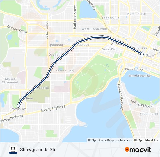 Line Route FREMANTLE LINE - Transperth Rail - train Schedules | Moovit