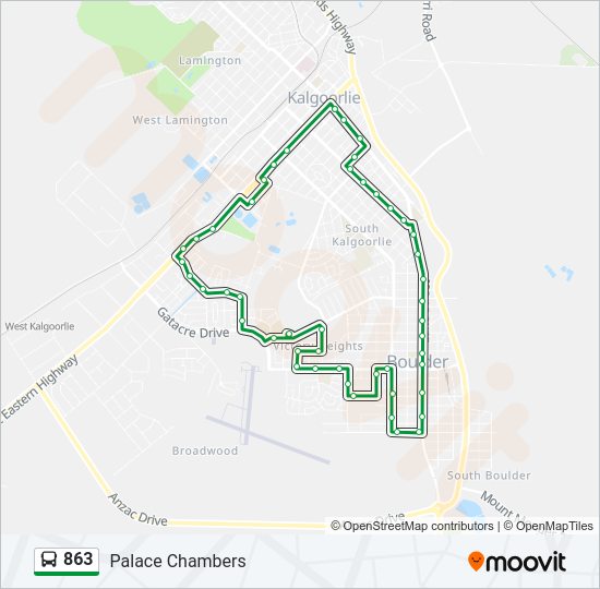 863 Route: Schedules, Stops & Maps - Palace Chambers (Updated)