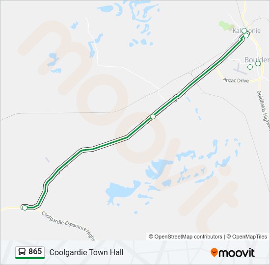 865 Route: Schedules, Stops & Maps - Coolgardie Town Hall (Updated)