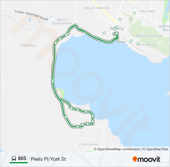 805 Route: Schedules, Stops & Maps - Peels Pl/York St (Updated)