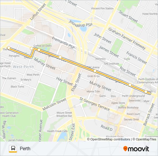 perth yellow cat Route: Schedules, Stops & Maps - Perth (Updated)