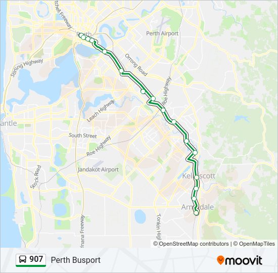 907 Route: Schedules, Stops & Maps - Perth Busport (Updated)