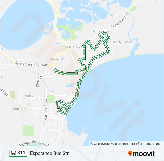 811 Route: Schedules, Stops & Maps - Esperance Bus Stn (Updated)