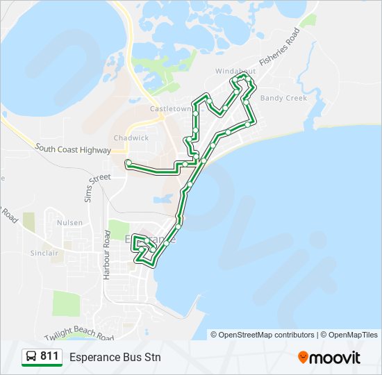 811 Route: Schedules, Stops & Maps - Esperance Bus Stn (Updated)