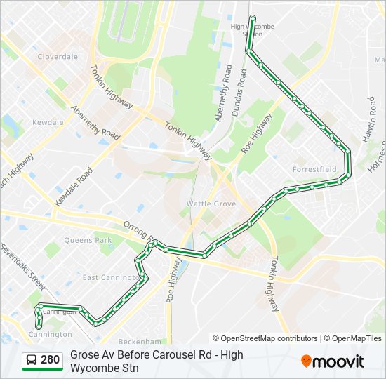 280 Route: Schedules, Stops & Maps - High Wycombe Stn (Updated)