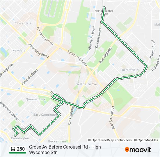 280 Route: Schedules, Stops & Maps - High Wycombe Stn (Updated)