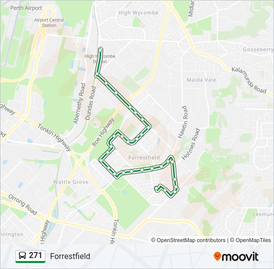 271 Route: Schedules, Stops & Maps - Forrestfield (Updated)