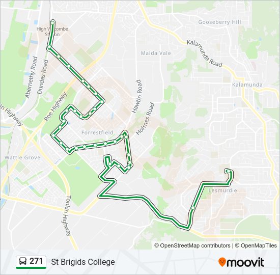 271 Route: Schedules, Stops & Maps - St Brigids College (Updated)