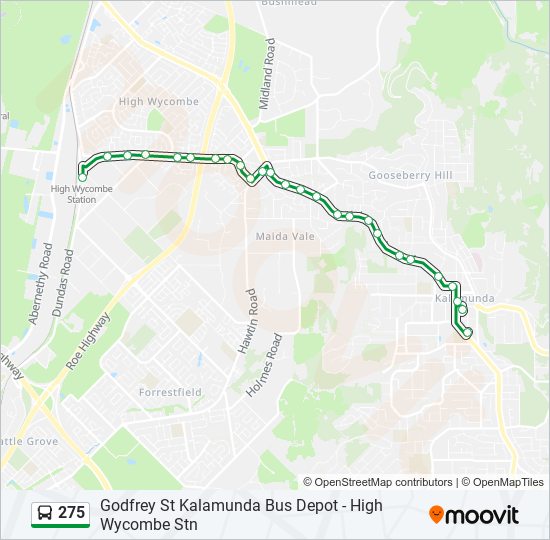 275 Route: Schedules, Stops & Maps - Kalamunda Senior High School (Updated)