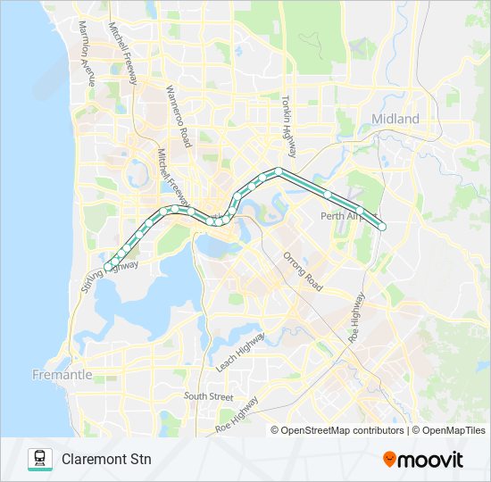 airport line Route: Schedules, Stops & Maps - Claremont Stn (Updated)