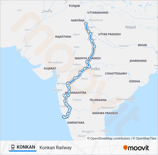 KONKAN Route: Schedules, Stops & Maps - 12780 - Goa Express (Updated)