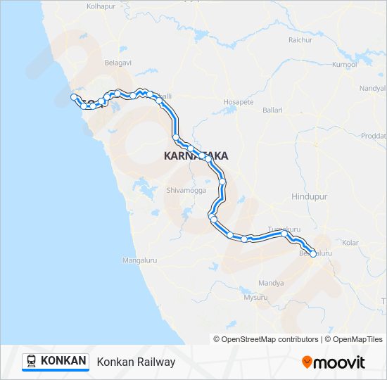 KONKAN Route: Schedules, Stops & Maps - 17309 - Ypr Vsg Exp (Updated)