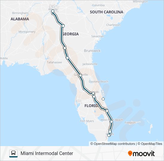 GREYHOUND US0630 Route: Schedules, Stops & Maps - Miami Intermodal ...