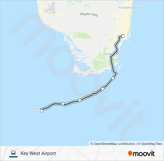 Ruta GREYHOUND US0720S: horarios, paradas y mapas - Key West Airport ...