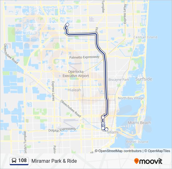 108 Route: Schedules, Stops & Maps - Miramar Park & Ride (Updated)