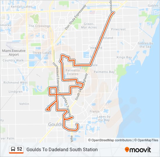 52 Route: Schedules, Stops & Maps - 52 - Goulds (Updated)