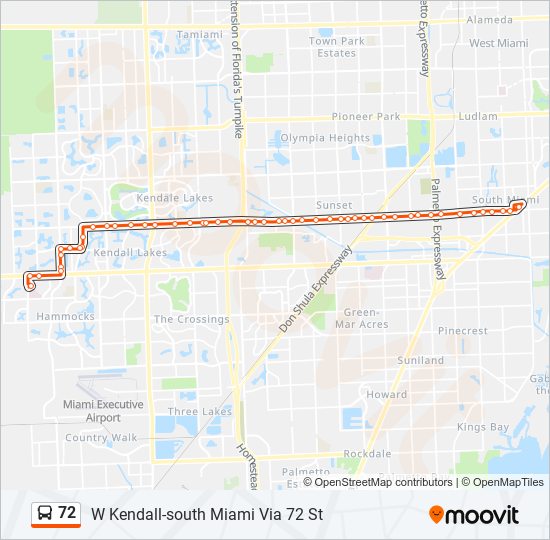 72 Route: Schedules, Stops & Maps - 72 - South Miami Station (Updated)