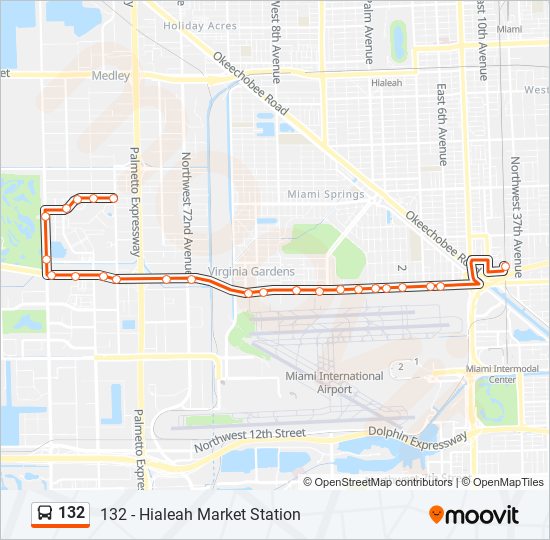 132 Route: Schedules, Stops & Maps - 132 - Hialeah Market Station (Updated)