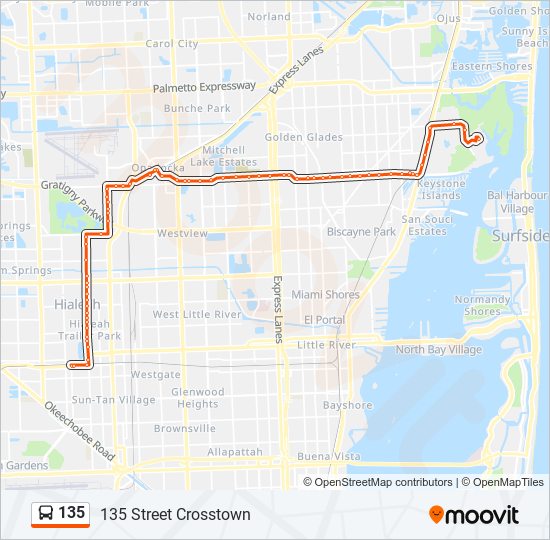 135 Route: Schedules, Stops & Maps - 135 - Hialeah Station (Updated)