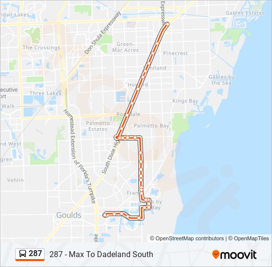 287 Route: Schedules, Stops & Maps - 287 - Max To Dadeland South (Updated)