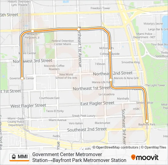 MMI Route: Schedules, Stops & Maps - Government Center Metromover ...