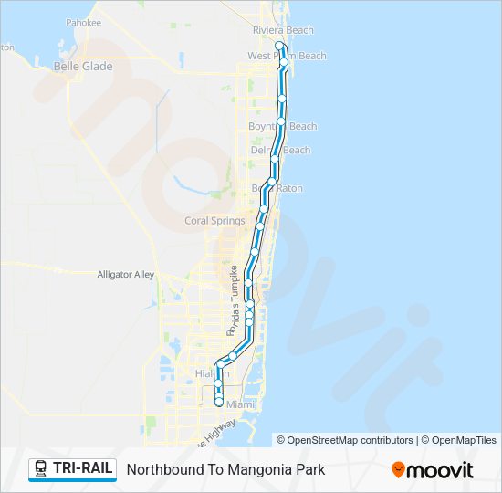 TRIRAIL Route: Schedules, Stops & Maps - Northbound To Mangonia Park ...