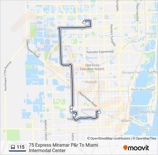 115 Route: Schedules, Stops & Maps - Miami Intermodal Center Via ...