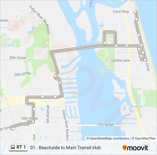 Ruta rt 1: horarios, paradas y mapas - Main Transfer Center (Actualizado)