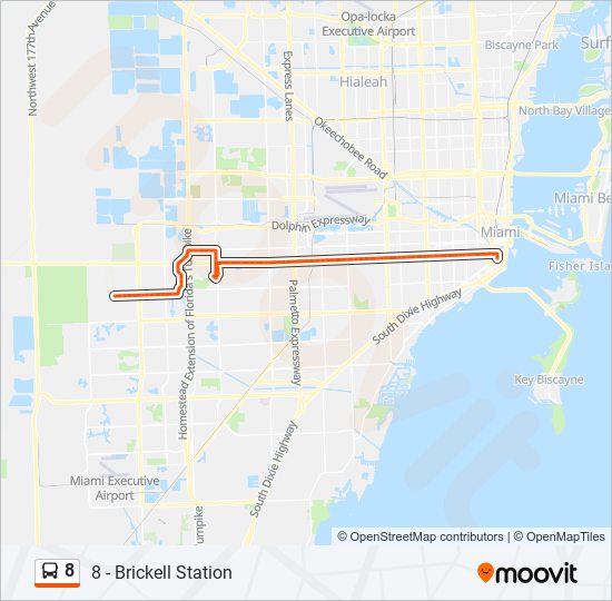 8 Route: Schedules, Stops & Maps - 8 - Brickell Station (Updated)