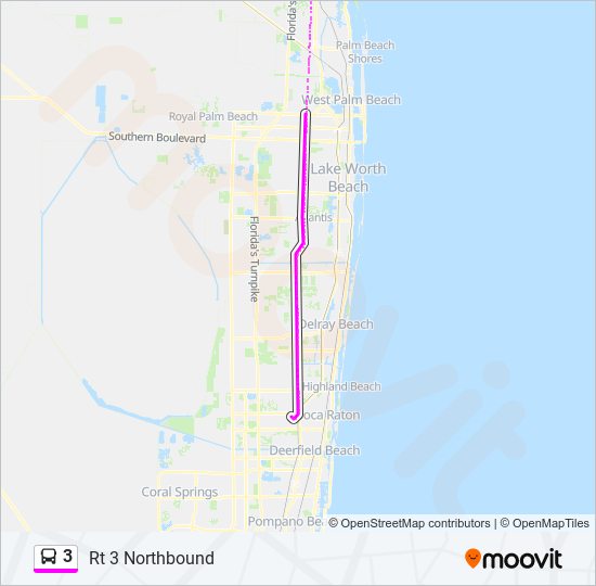 3 Route: Schedules, Stops & Maps - Rt 3 Northbound (Updated)