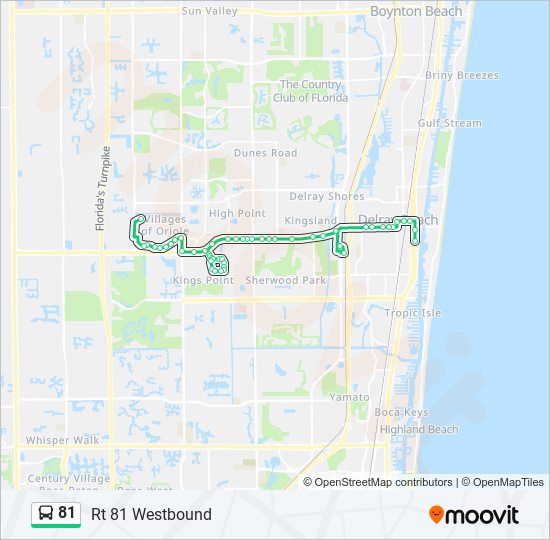 81 Route: Schedules, Stops & Maps - Rt 81 Westbound (Updated)