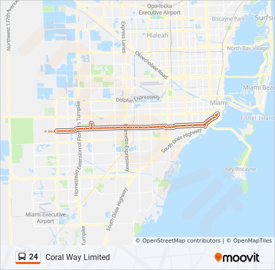 24 Route: Schedules, Stops & Maps - 24 - Ltd To Brickell (Updated)