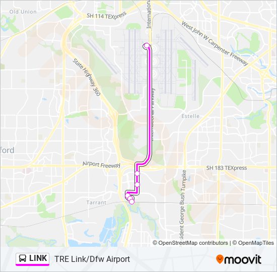 link Route: Schedules, Stops & Maps - TRE Link/Dfw Airport (Updated)