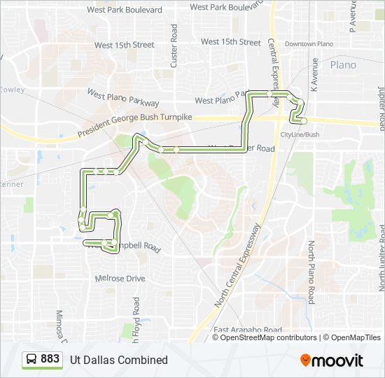 883 Route: Schedules, Stops & Maps - East - Route Cityline Bush Station ...