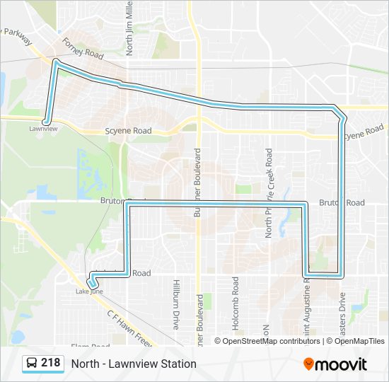 218 Route: Schedules, Stops & Maps - North - Lawnview Station (Updated)