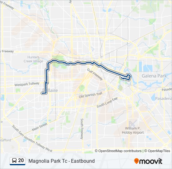 20 Route: Schedules, Stops & Maps - Magnolia Park Tc - Eastbound (Updated)