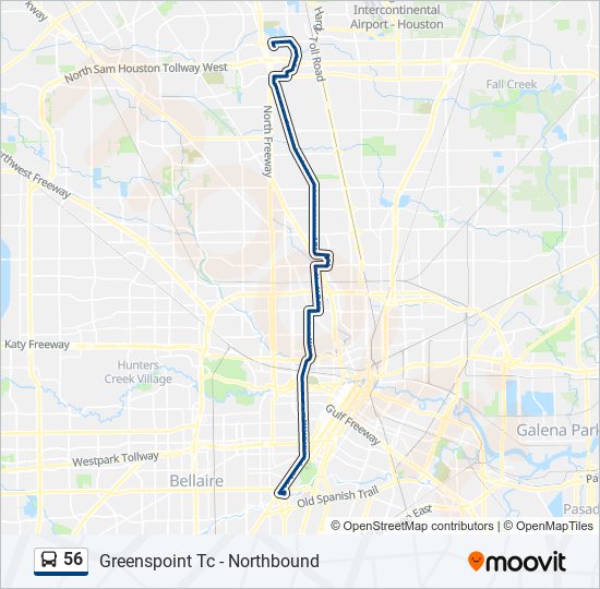 56 Route: Schedules, Stops & Maps - Greenspoint Tc - Northbound (Updated)