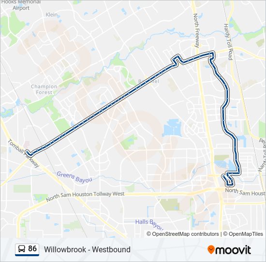 86 Route: Schedules, Stops & Maps - Willowbrook - Westbound (Updated)