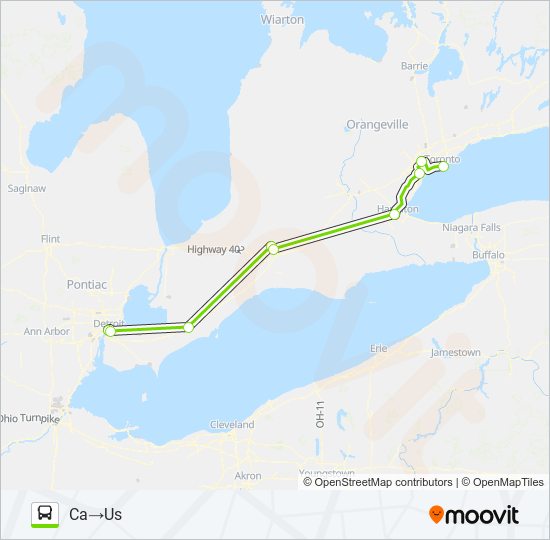 Ruta flixbus n2706: horarios, paradas y mapas - Toronto (Union Station ...