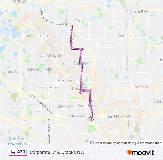 430 Route: Schedules, Stops & Maps - Corporate Dr & Crooks NW (Updated)