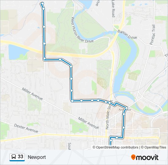 33 Route: Schedules, Stops & Maps - Warrington + Newport (Updated)